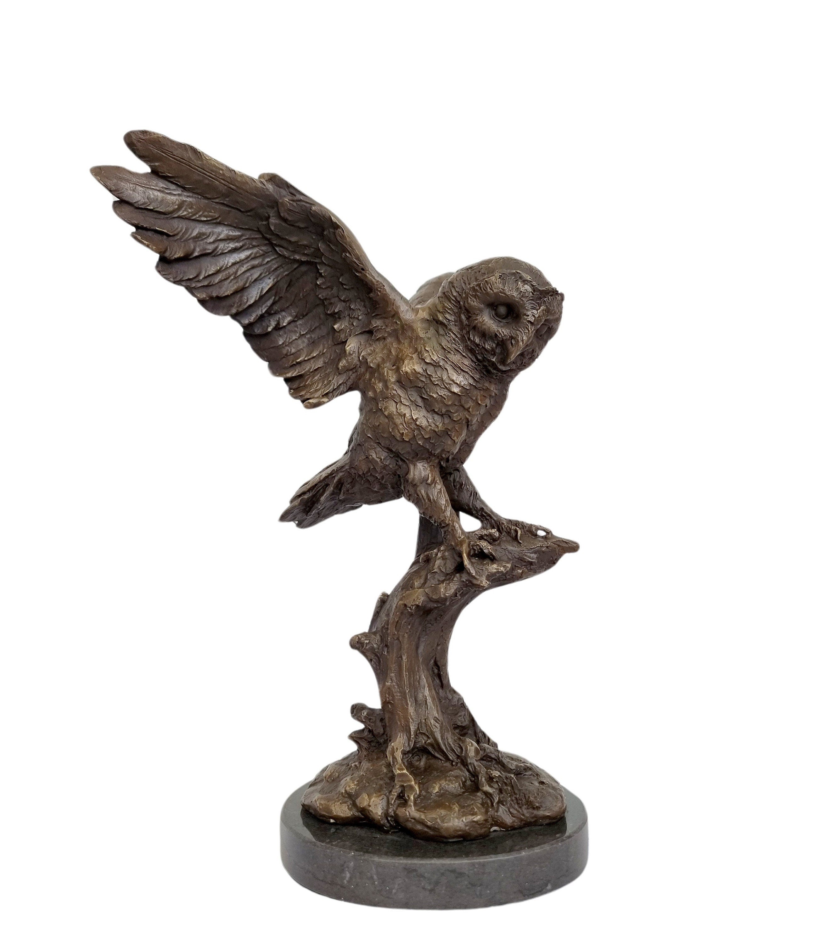 Majestic Wisdom Bronze Owl Sculpture | 30 cm / 12 in | Luxury Decor, C ...