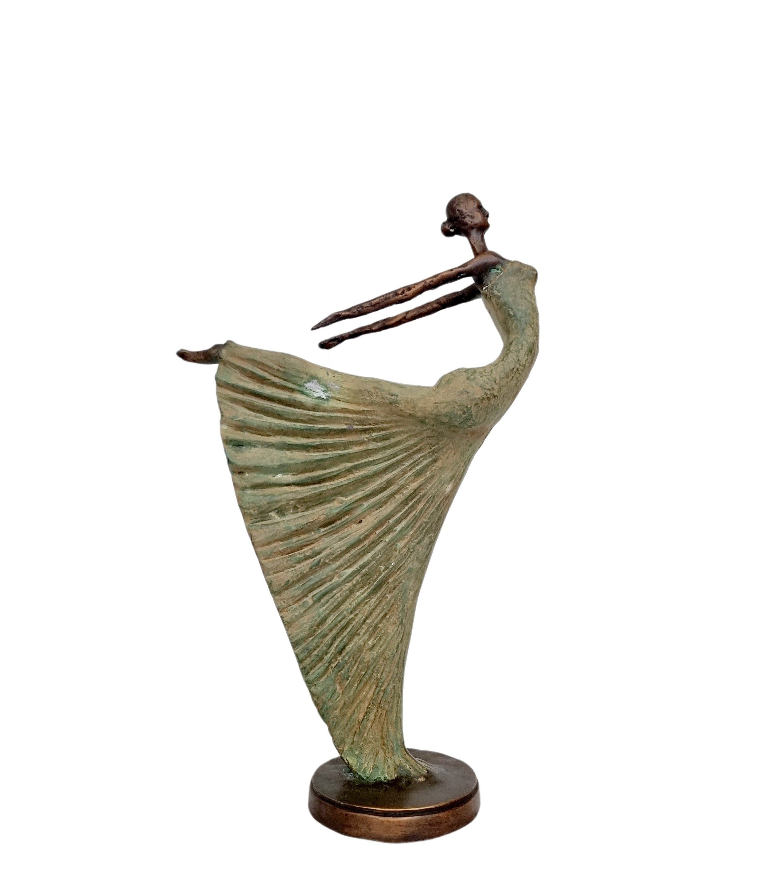 Bronze Lady Sculpture | 42 cm / 16.8 in | Contemporary Art, Textured P ...