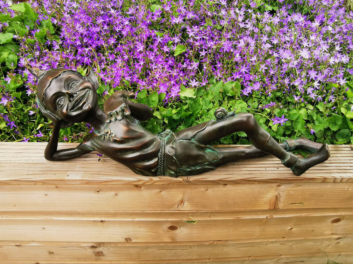 Bronze Pixie Sculpture | 90 cm / 35 in | Whimsical Fairy Garden Decor ...