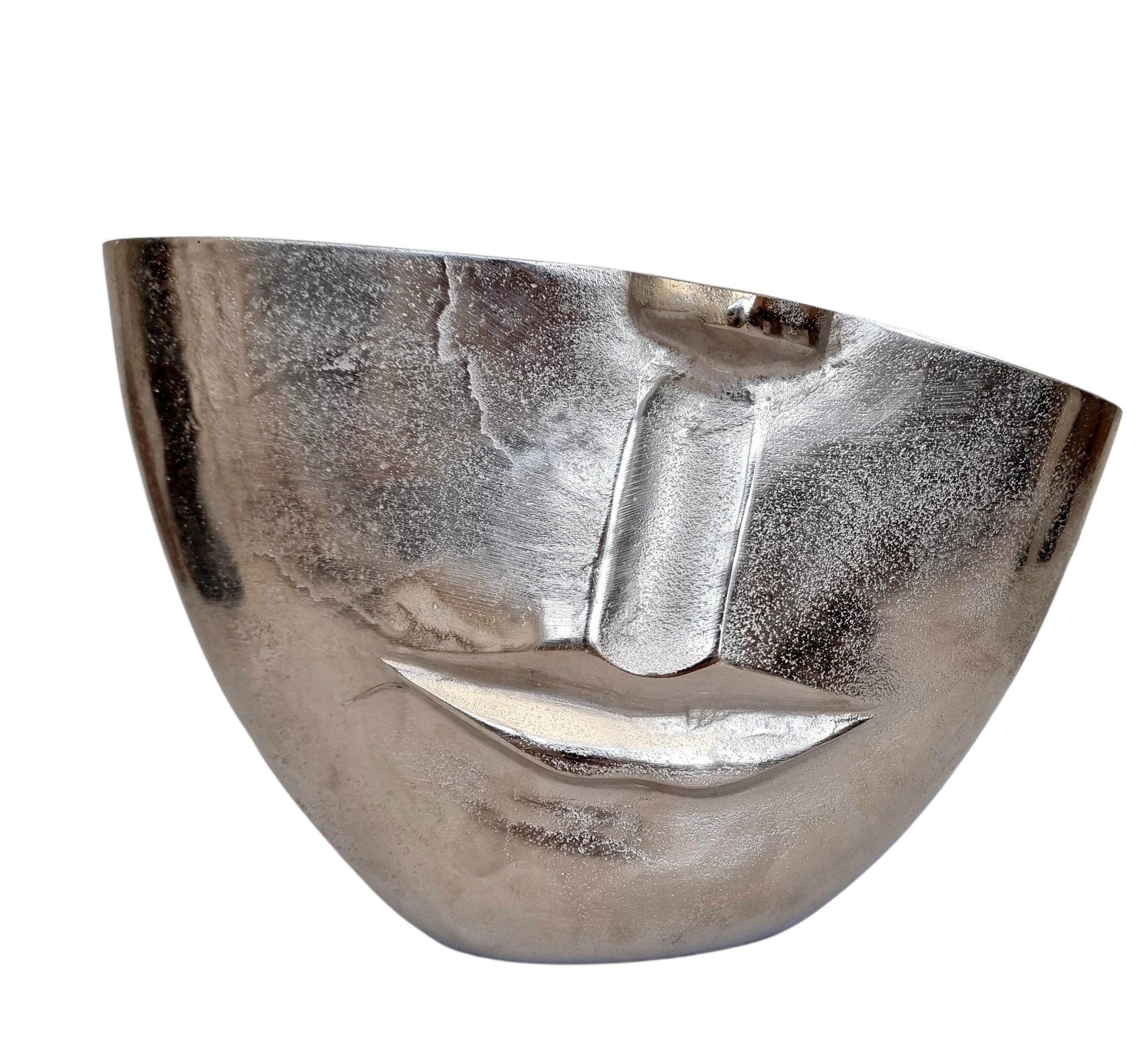 Nickel Face Aluminium Vase | 30 cm / 11.8 in | Shelf Vase, Contemporar ...