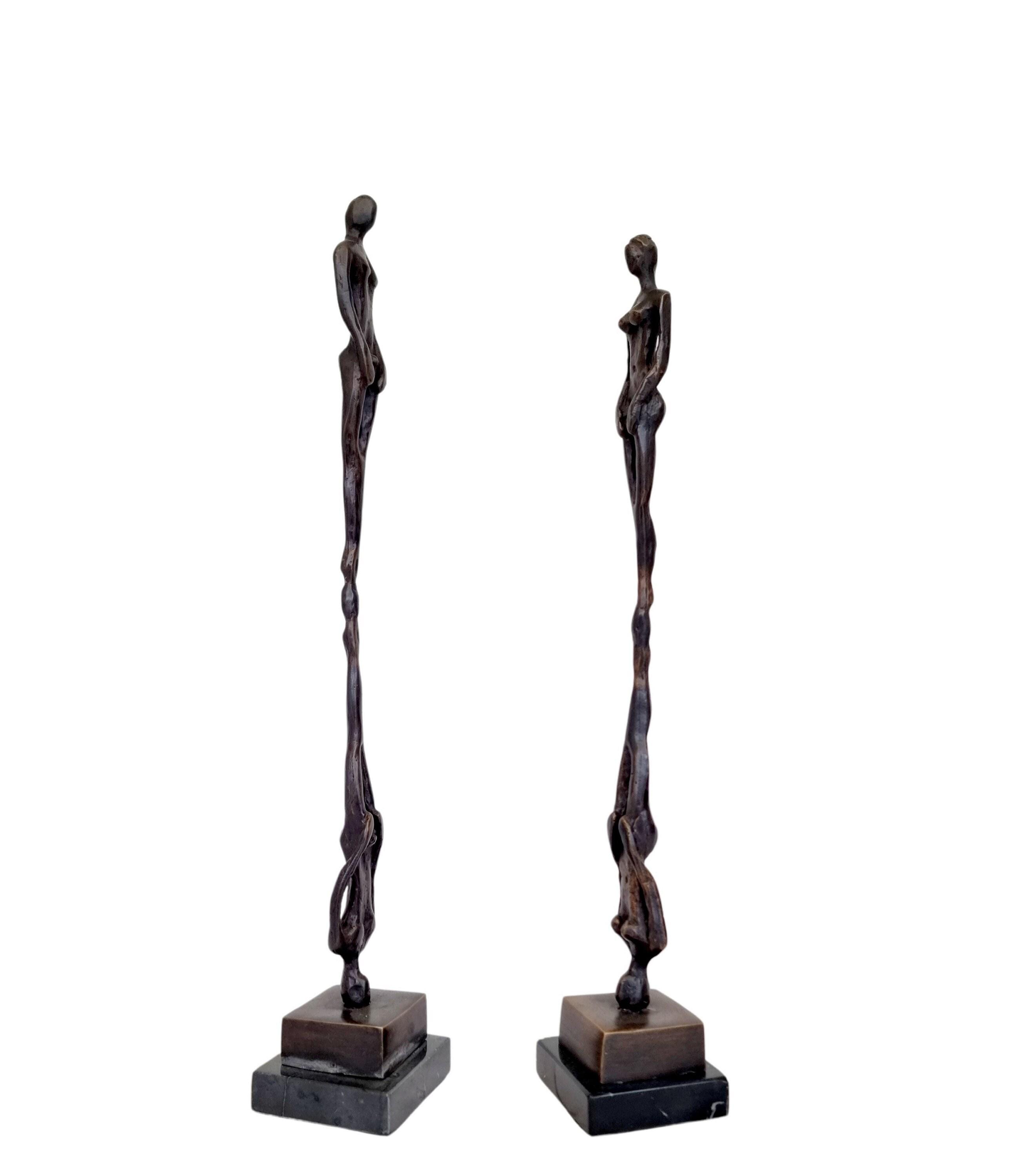Bronze Man & Woman Bust Sculptures | 45 cm / 18 in | Modern Symbolic A ...