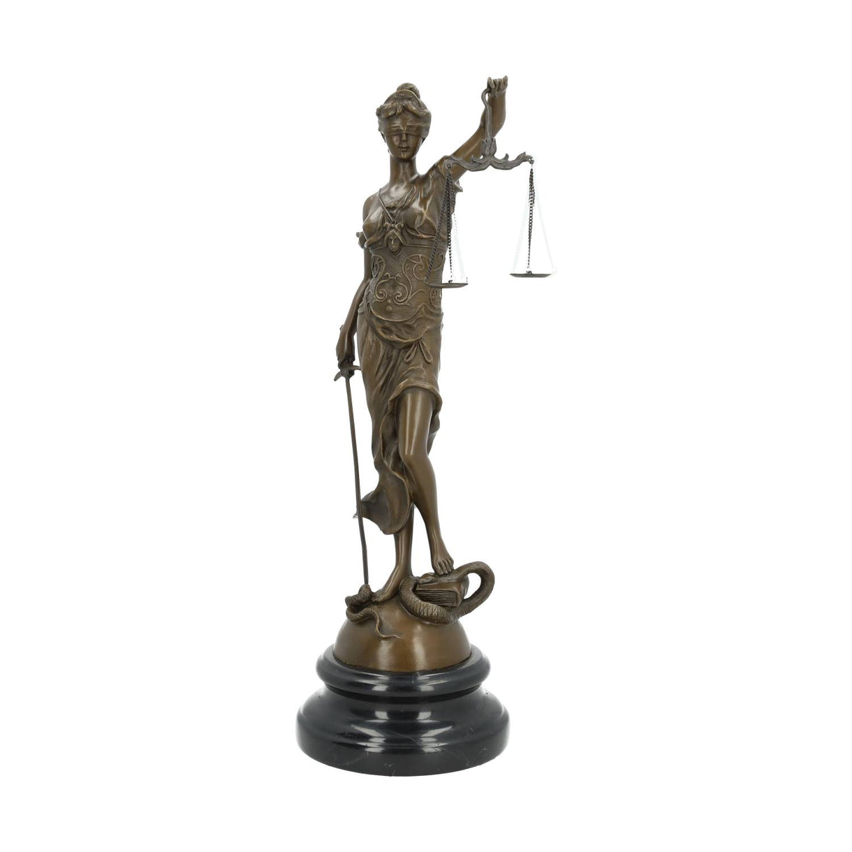 Scultura della Dea della Giustizia in Bronzo | 44,7 cm / 17,6 in | Sim ...