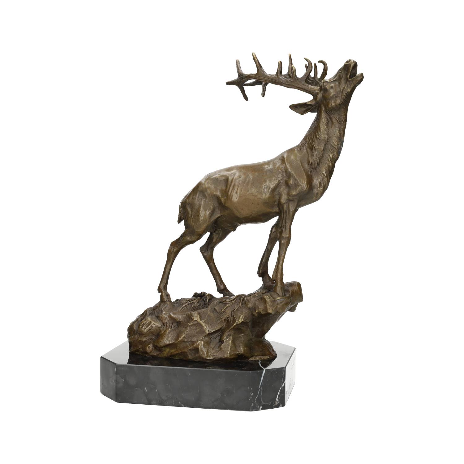 Bronze Noble Stag Sculpture | 38 cm / 15 in | Majestic Wildlife Center ...